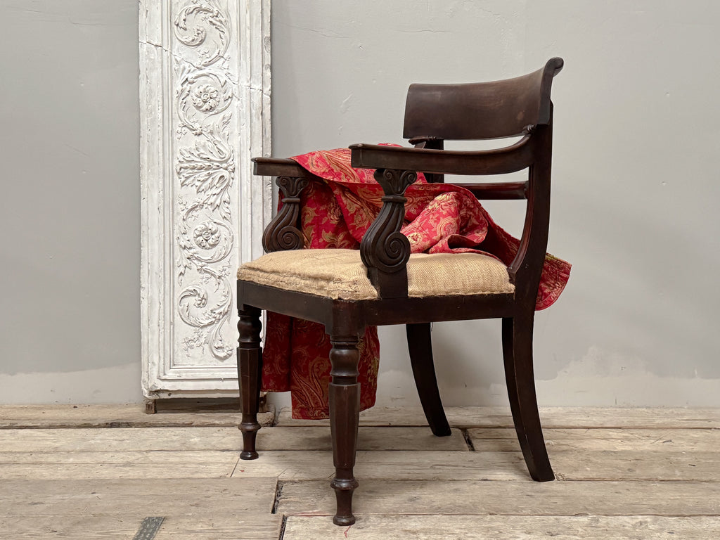 A Late Regency Open Armchair – Rebecca Christie Miller