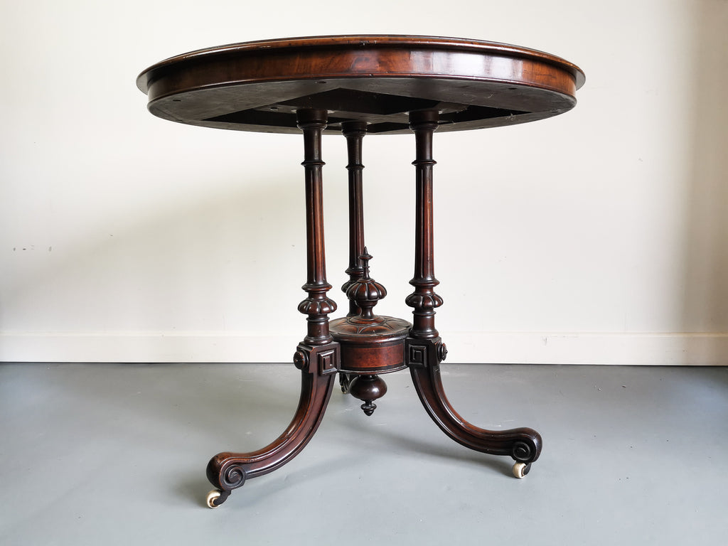 Victorian Mahogany and Burr Walnut Table – Rebecca Christie Miller