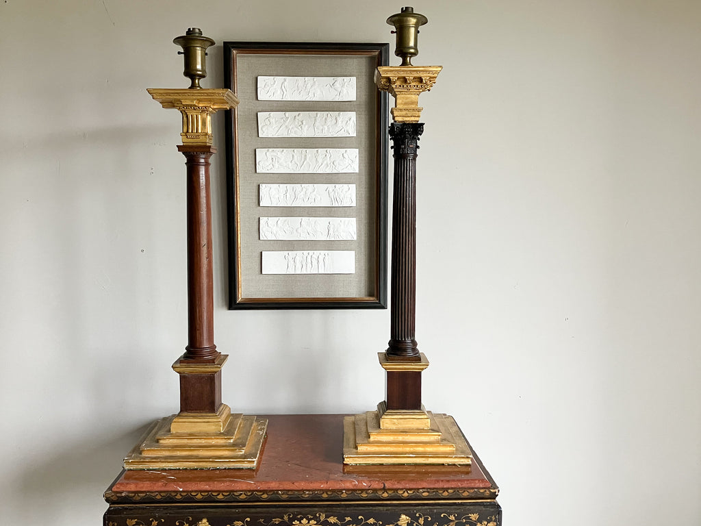 Large 19th Century Masonic Column Lamps – Rebecca Christie Miller
