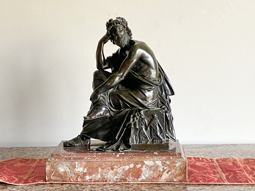 A Late 19th Century Patinated Bronze Figure of a Seated Zeus – Rebecca ...